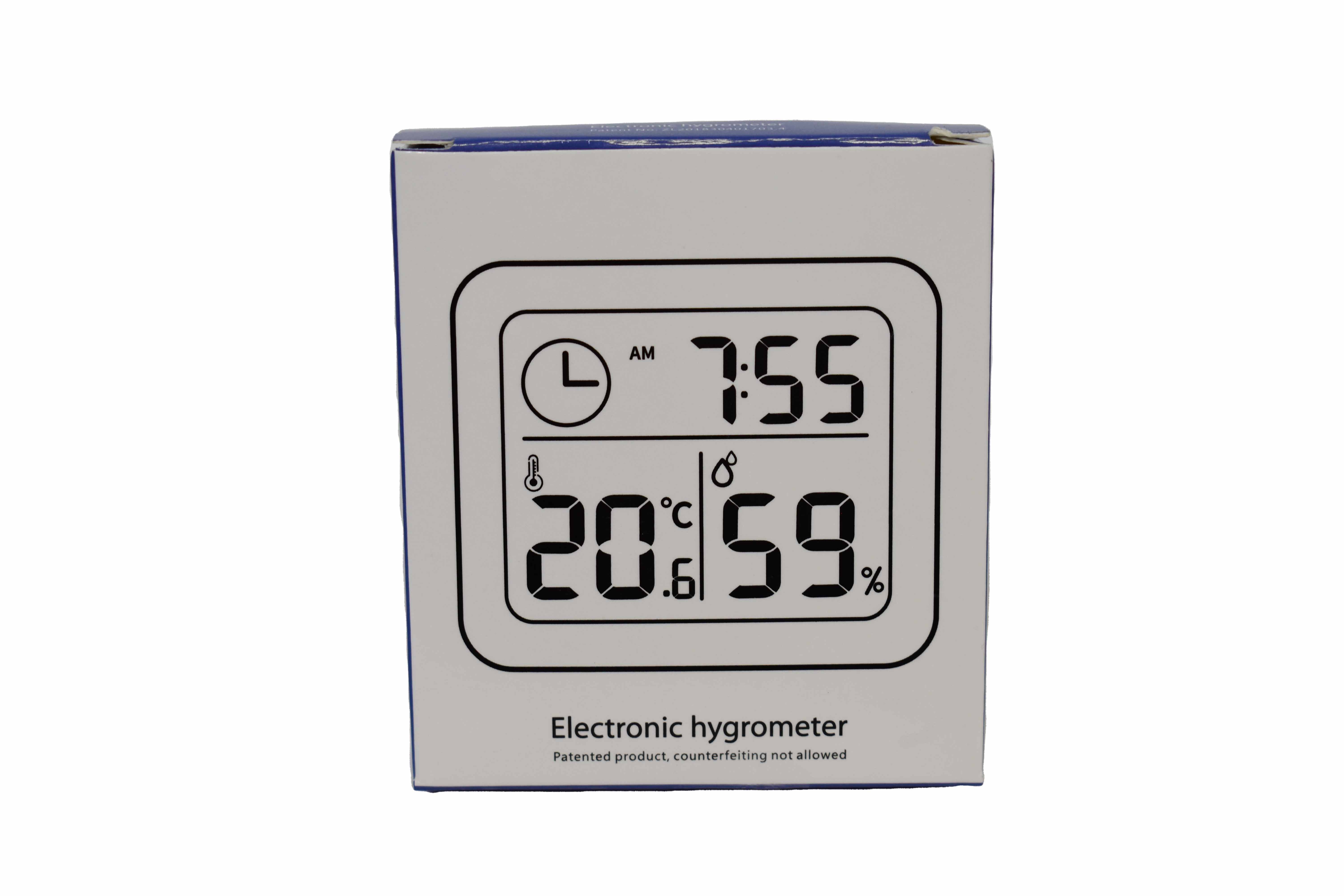 Precise Digital Thermo-Hygrometer with Temperature, Humidity & Time Display